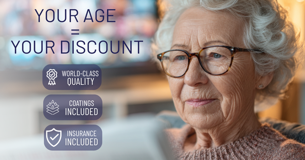 Your Age = Your Discount | Progressive Glasses Offer